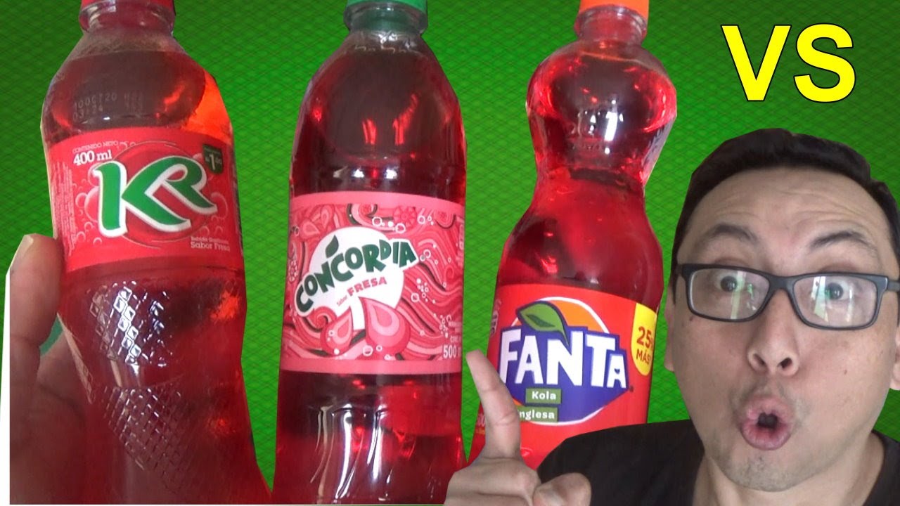 CUAL ES LA MEJOR GASEOSA de FRESA ? - FANTA / CONCORDIA / KOLA REAL ...