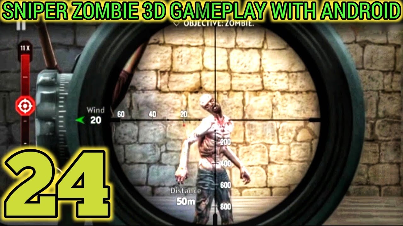 Sniper Zombie 3D Gameplay with Android phone | Zombie shooting games ...