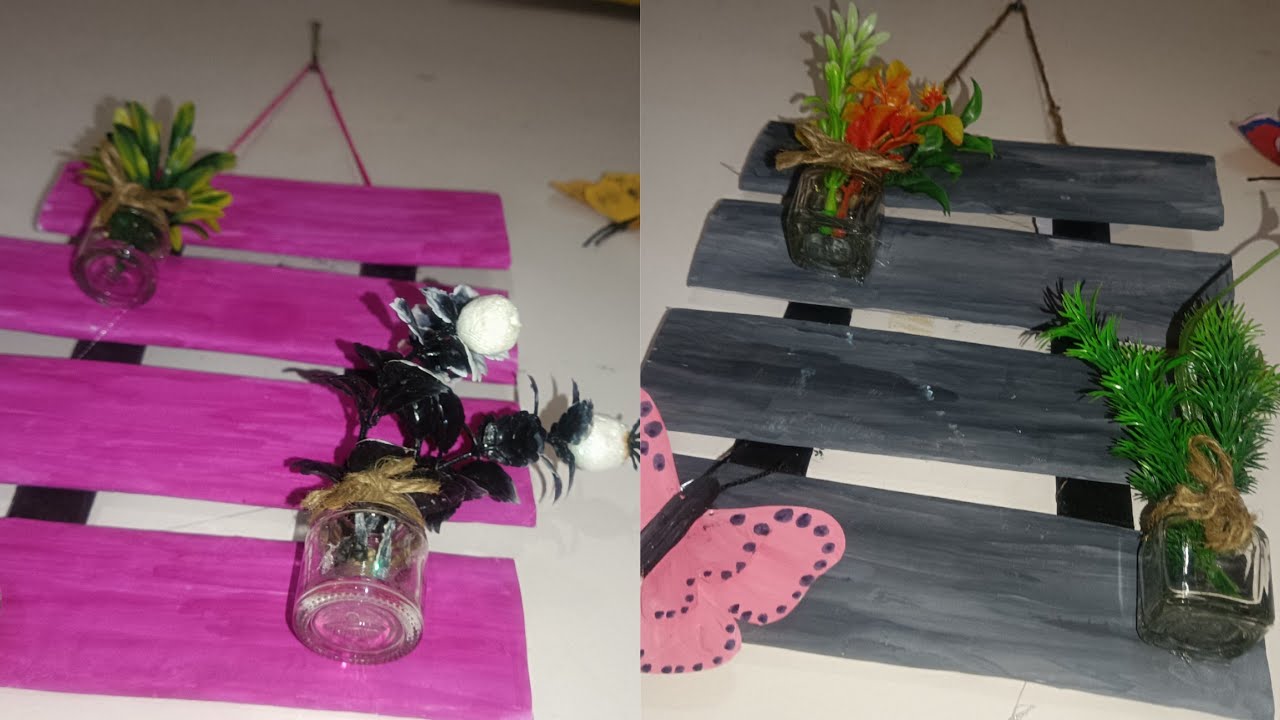 DIY Home Decor with Cardboard || Waste Saman se Sajaye Wall - YouTube