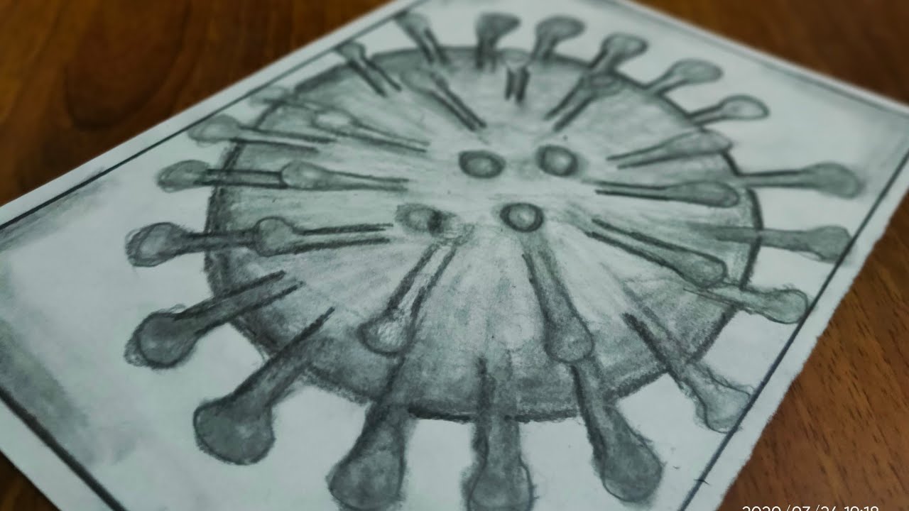 Coronavirus Drawing|Coronavirus Drawing Easy|Coronavirus Drawing Simple ...