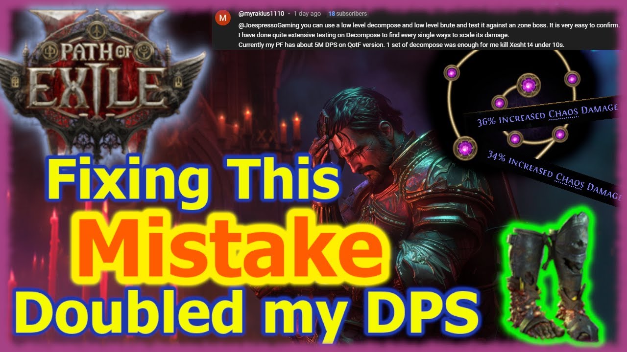 I was Wrong about Chaos Damage ....| Poison Pathfinder Corpsewade ...
