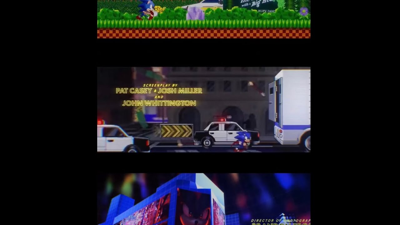 Sonic movie 1, 2, and 3 end credits. Pixel art credit sequence - YouTube