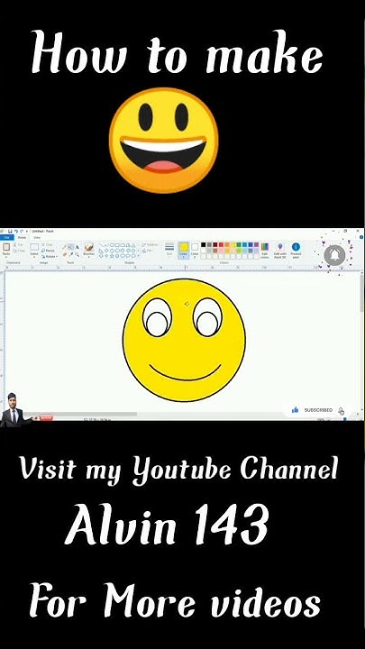 How to make Smiley face 😃😃 in ms paint 💯🔥 ️#shorts #trending #viral # ...