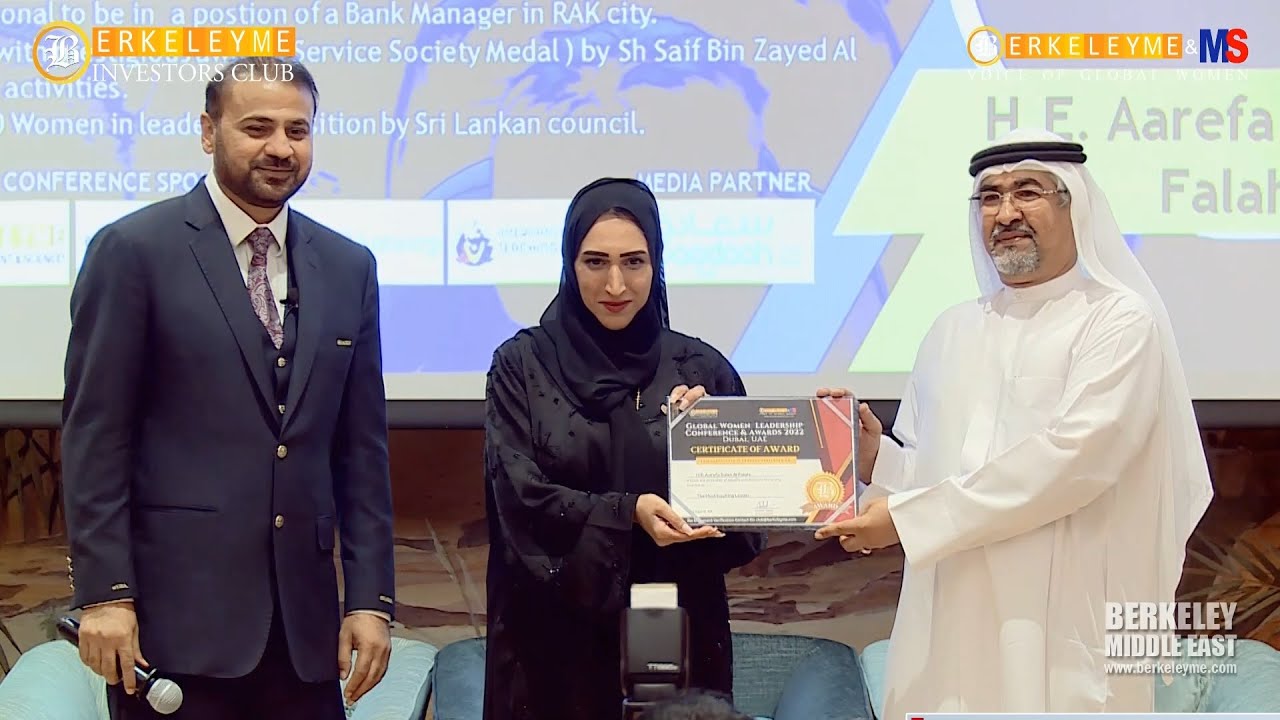 H.E. Aarefa Saleh Al Falahi | Award ceremony | Global Women Leadership ...