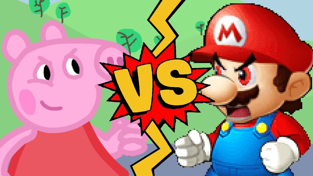 M.U.G.E.N. Battles | Peppa Pig vs Power Star Mario | Peppa Pig vs Super ...