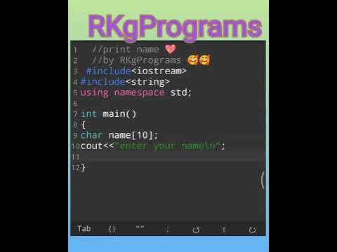 How do you print your name in c++ programming. #shorts - YouTube