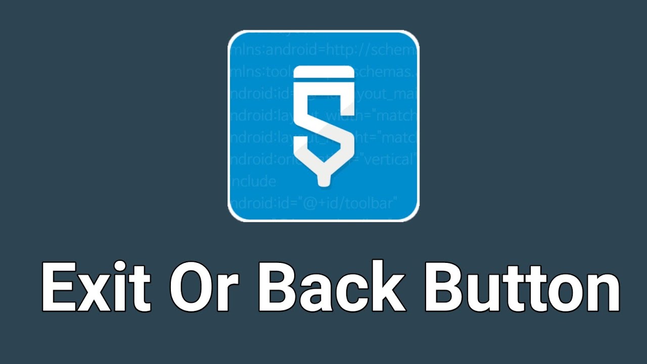 How To Add Back Or Exit Button In Sketchware Hindi Youtube