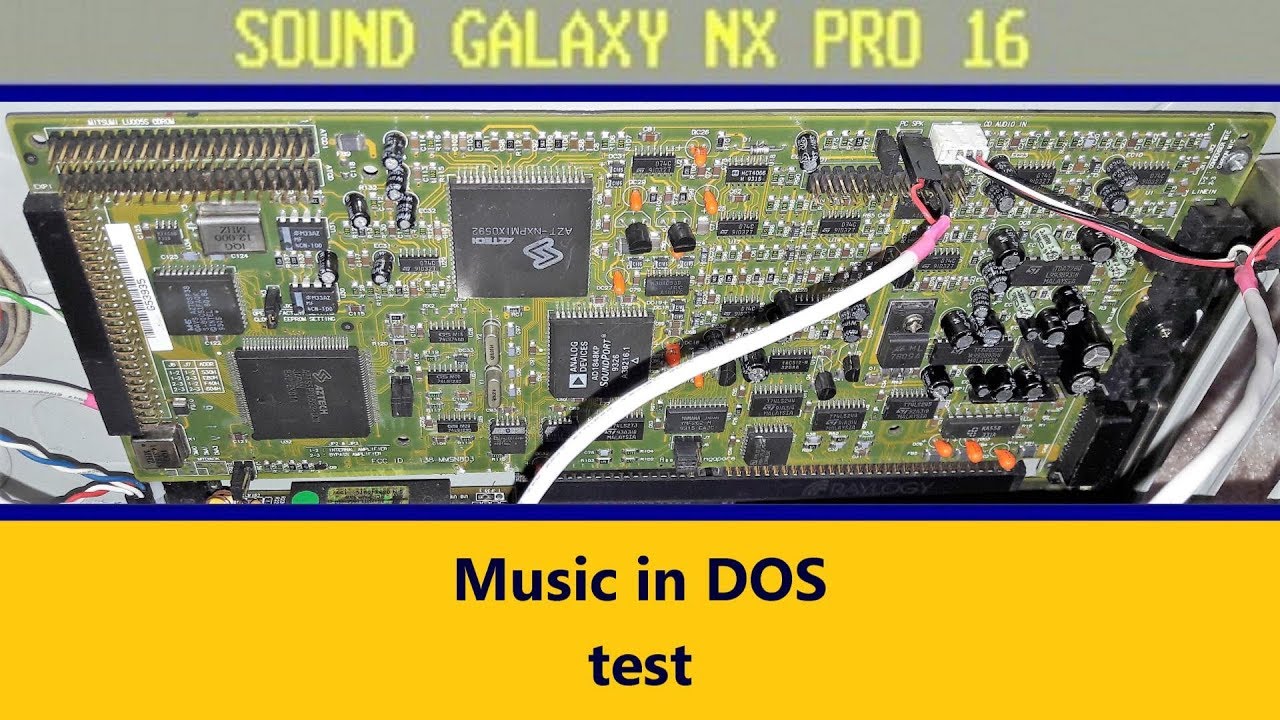 Aztech Sound Galaxy NX PRO 16 sound card - Part3 Music in DOS - YouTube