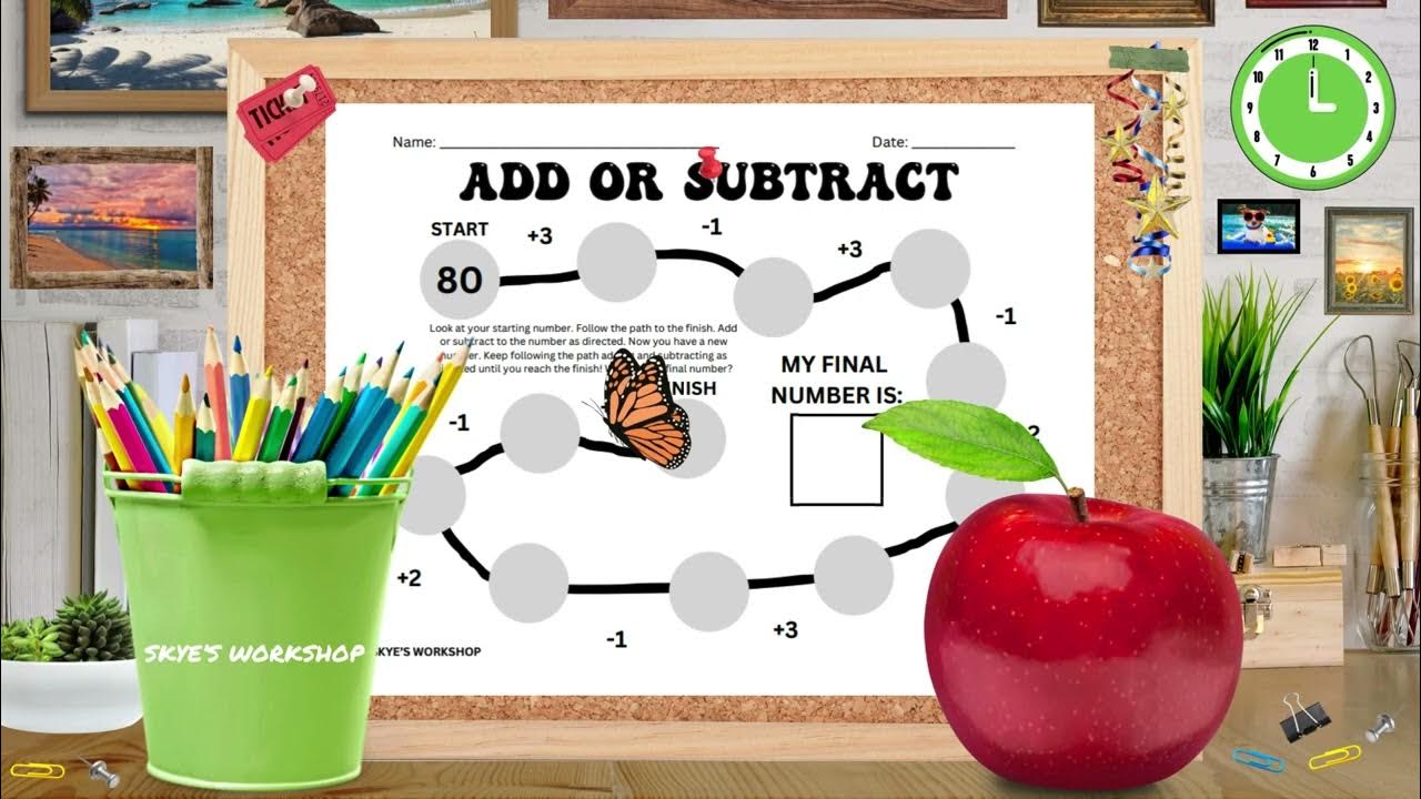 #BacktoSchool Adding and Subtracting on a Path to Get a New Number Practice Assessment #2 - YouTube