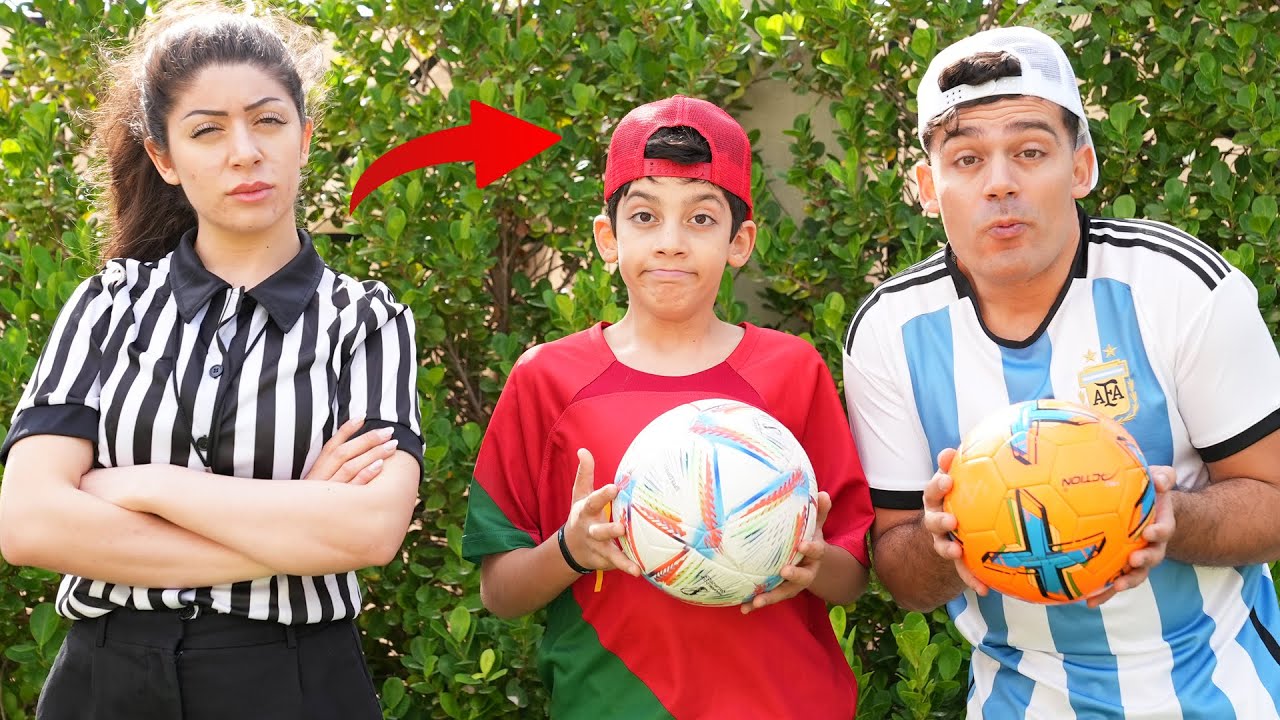 Jason and Alex Play with Trainer in Soccer Match - YouTube