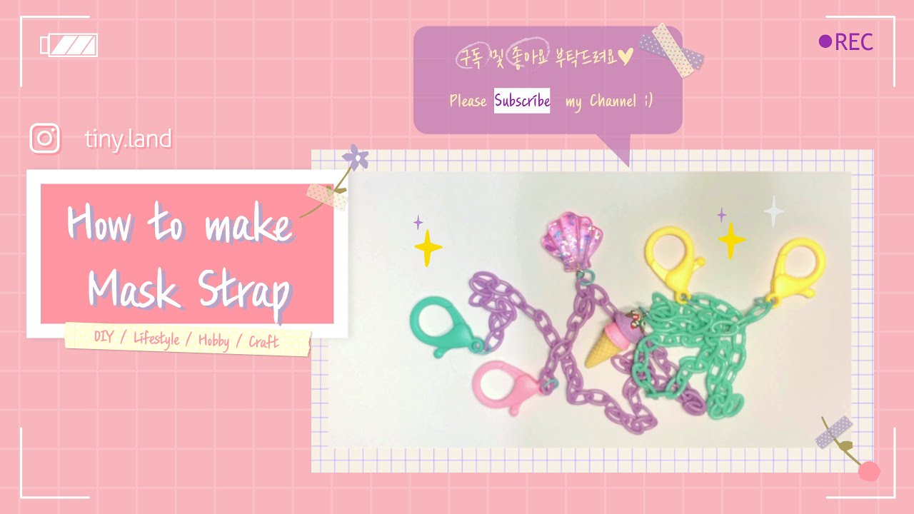Diy | Mask Strap | Mask Necklace | Mask Chain | 마스크스트랩 만들기 - YouTube
