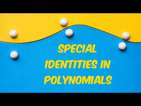 Special Algebraic Identities - YouTube
