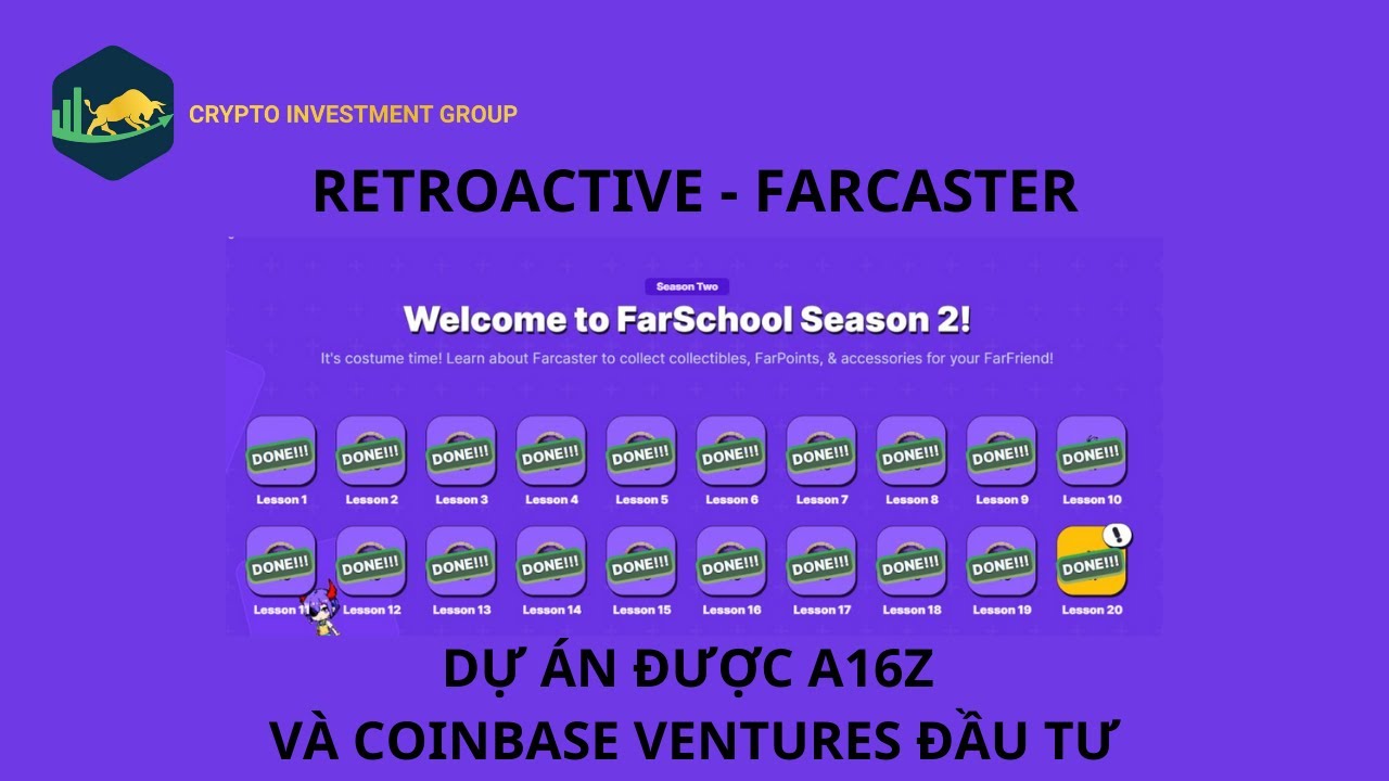 Đáp án Retroactive Farcaster - Dự án được a16Z và Coinbase Ventures đầu tư- Airdrop DTTDT - YouTube
