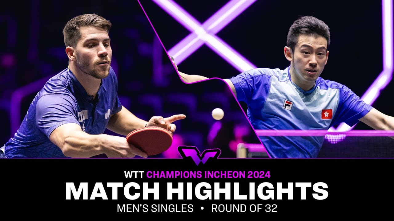 Wong Chun Ting vs Patrick Franziska | MS R32 | WTT Champions Incheon 2024 - YouTube
