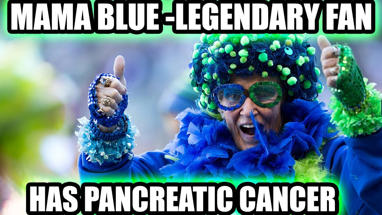 Legendary Seahawks fan, Mama Blue, has pancreatic cancer - YouTube