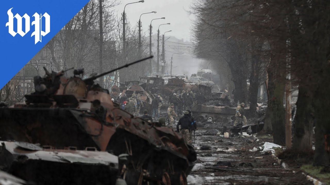 Mass graves, civilian bodies discovered in Bucha, Ukraine - YouTube