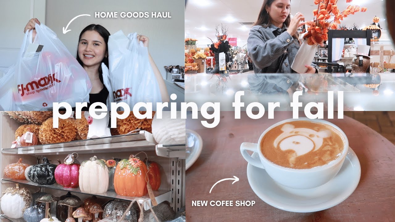 FALL VLOG 🍂 fall decor shop with me, new coffee shops, and decorating ...