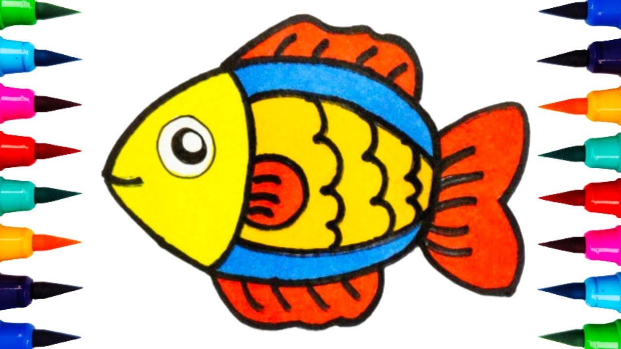 How to draw a fish | Easy Fish drawing - YouTube