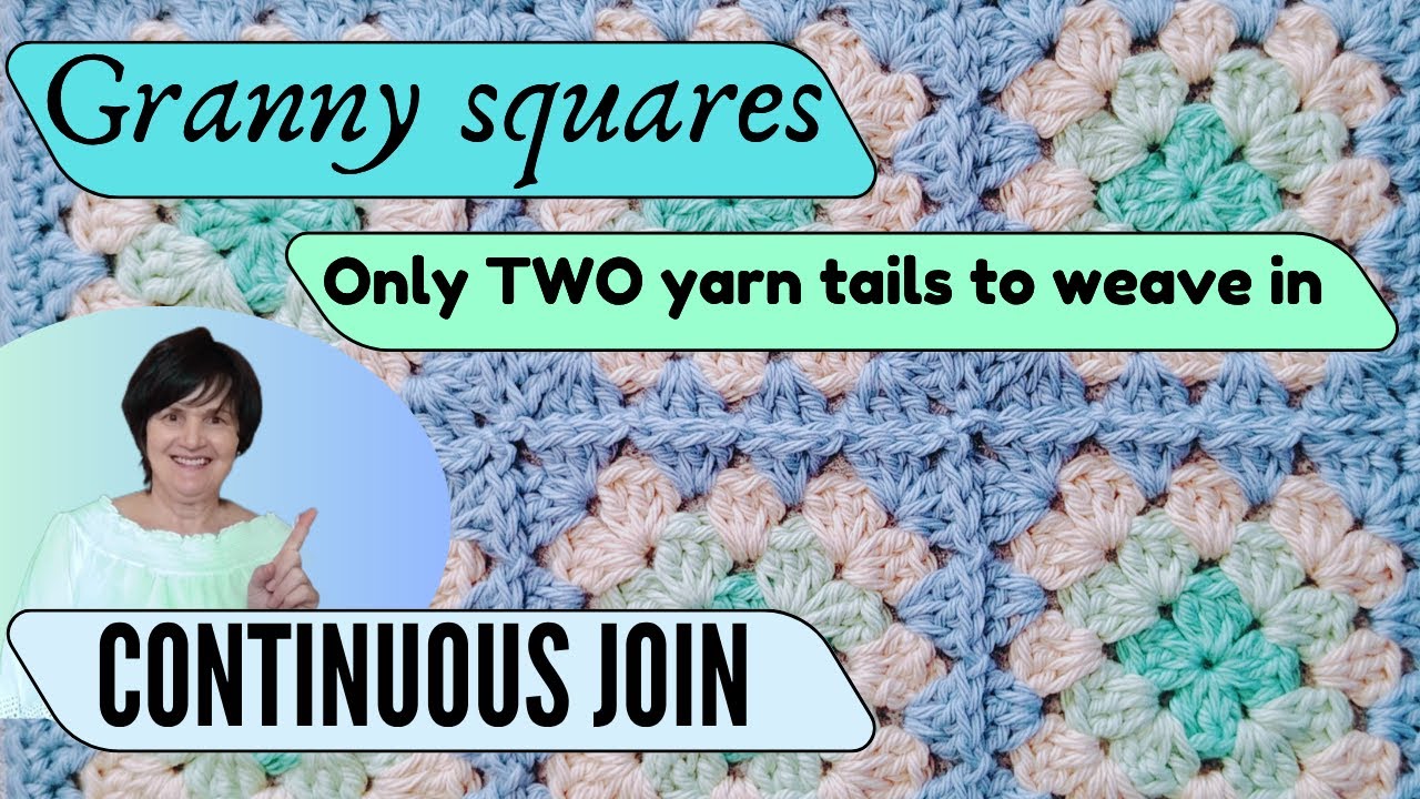 How to join granny squares. METHOD 2 - YouTube