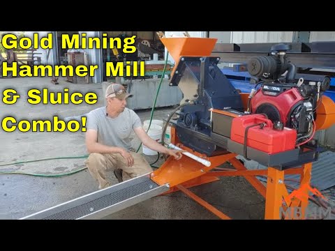 Gold Mining Hammer Mill & Sluice Box Combo! Gas Powered & Mobile Gold Prospecting Machine