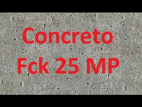 🏗Receita concreto Fck 25 Mpa - traço de concreto - YouTube