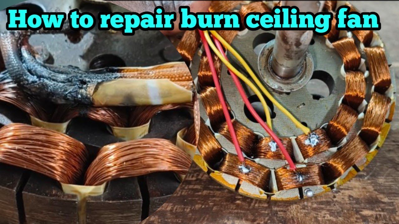 How to repair burn ceiling fan without rewinding/Jale pankhe ka matar ...