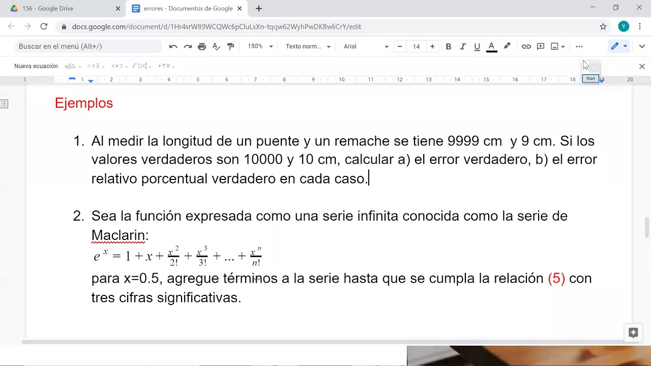 Métodos numéricos: Error verdadero y error relativo porcentual - YouTube