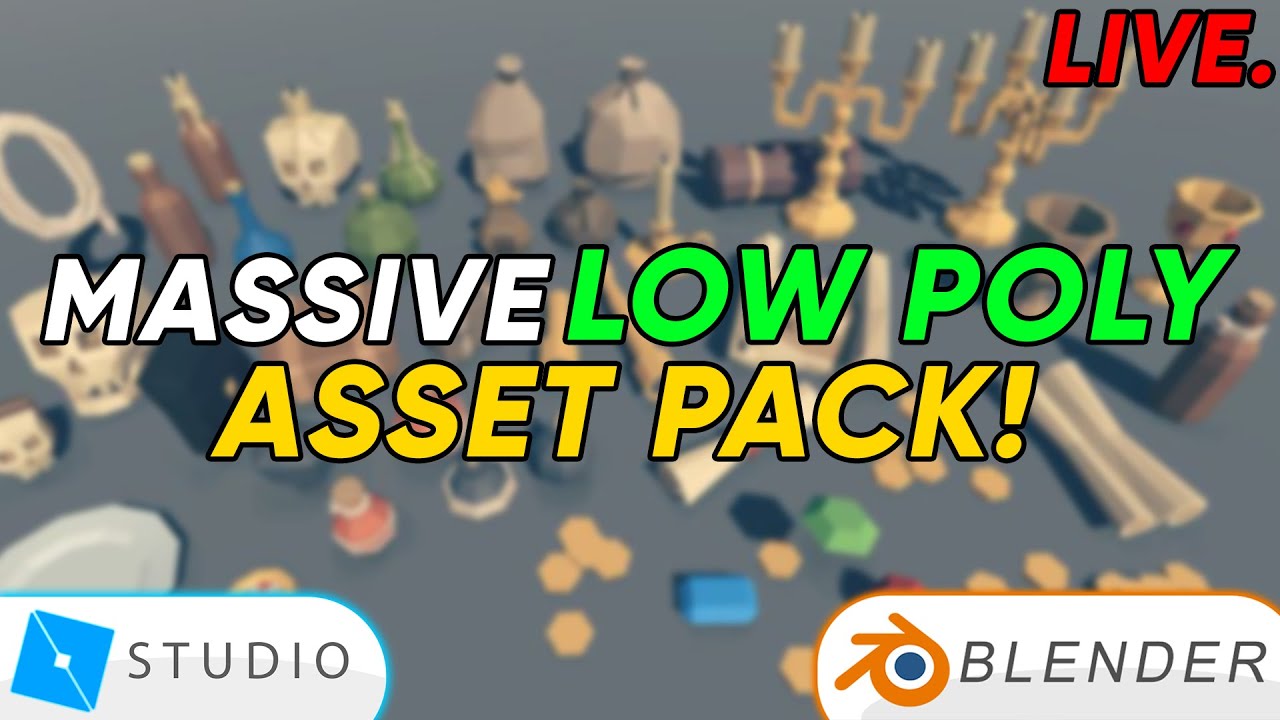 CREATING A *MASSIVE* ASSET PACK LIVE (Blender & Roblox Studio) - YouTube
