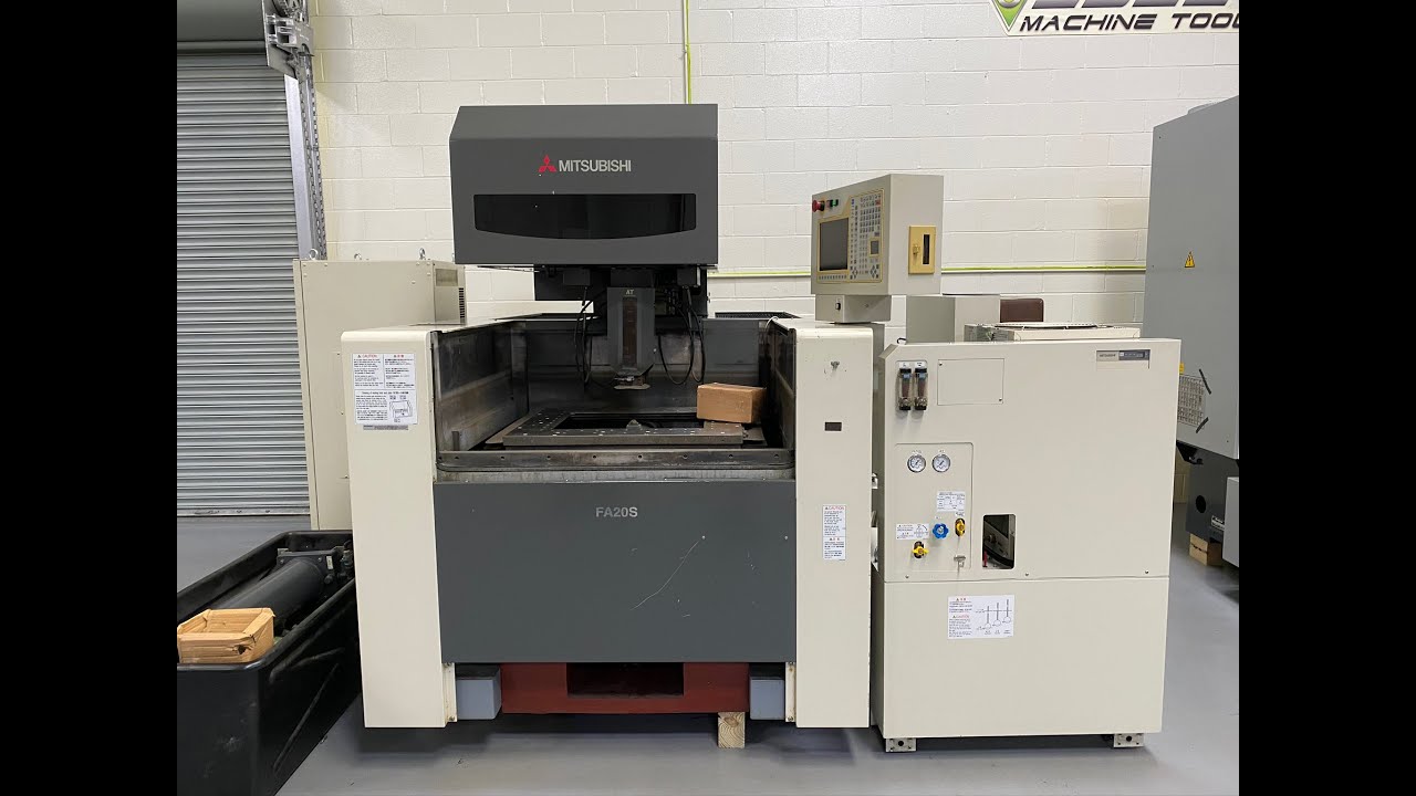 Mitsubishi FA20S Wire EDM in operation - YouTube