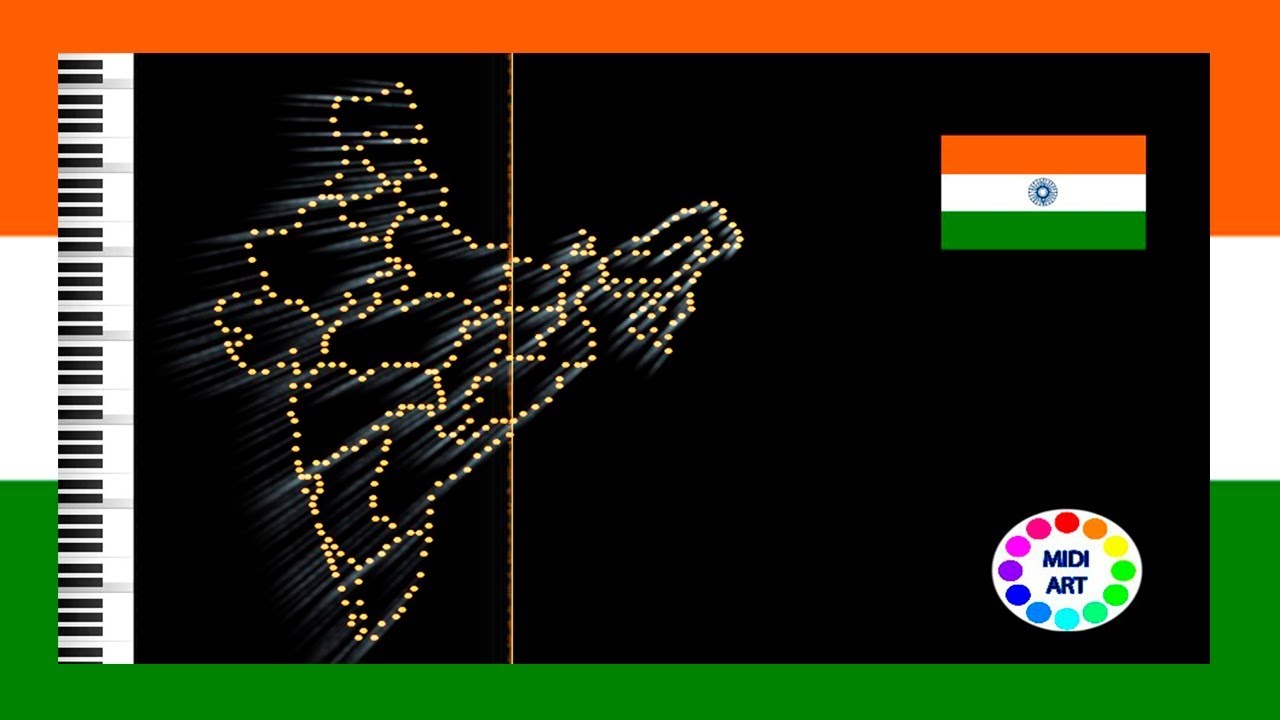 Musical map of India - midi art [midi drawing] - YouTube