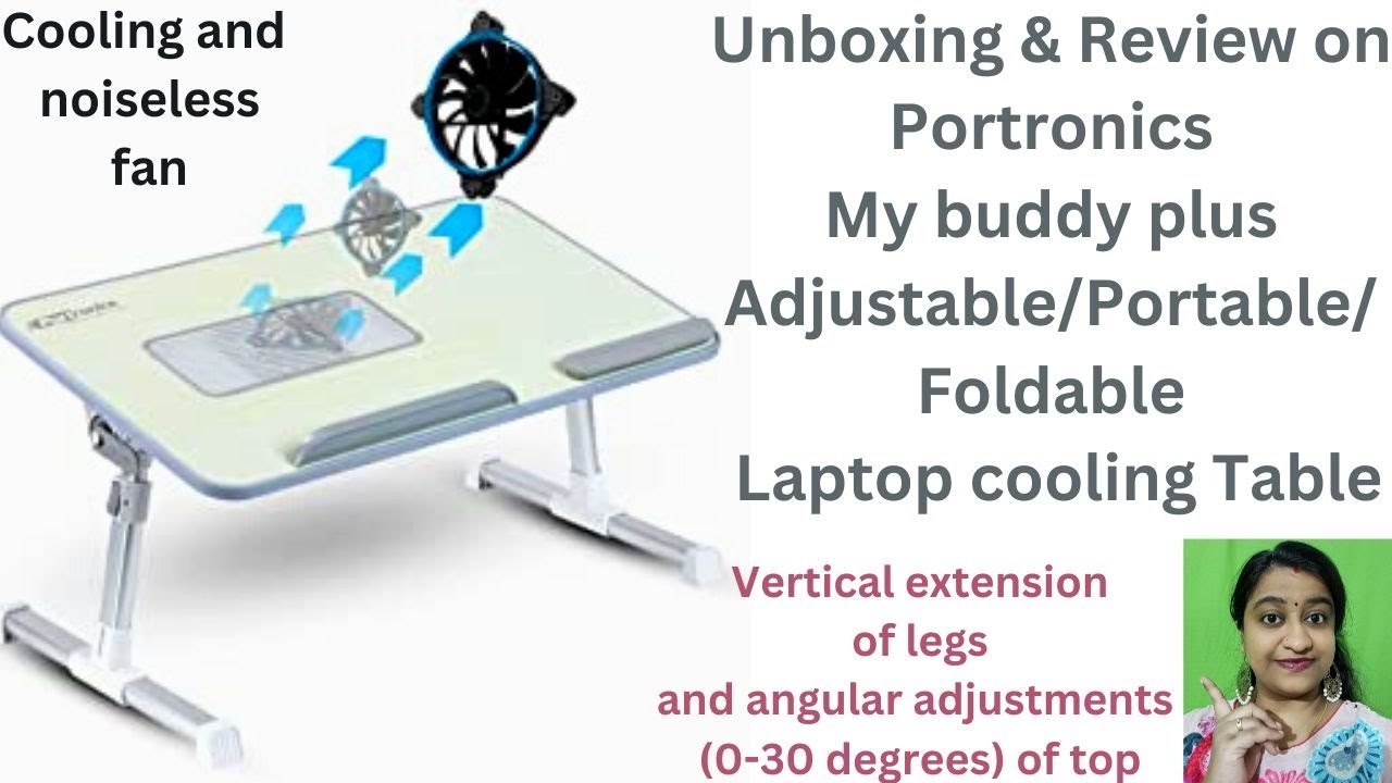 Portronics My buddy plus Adjustable Laptop cooling Table |Best Laptop ...