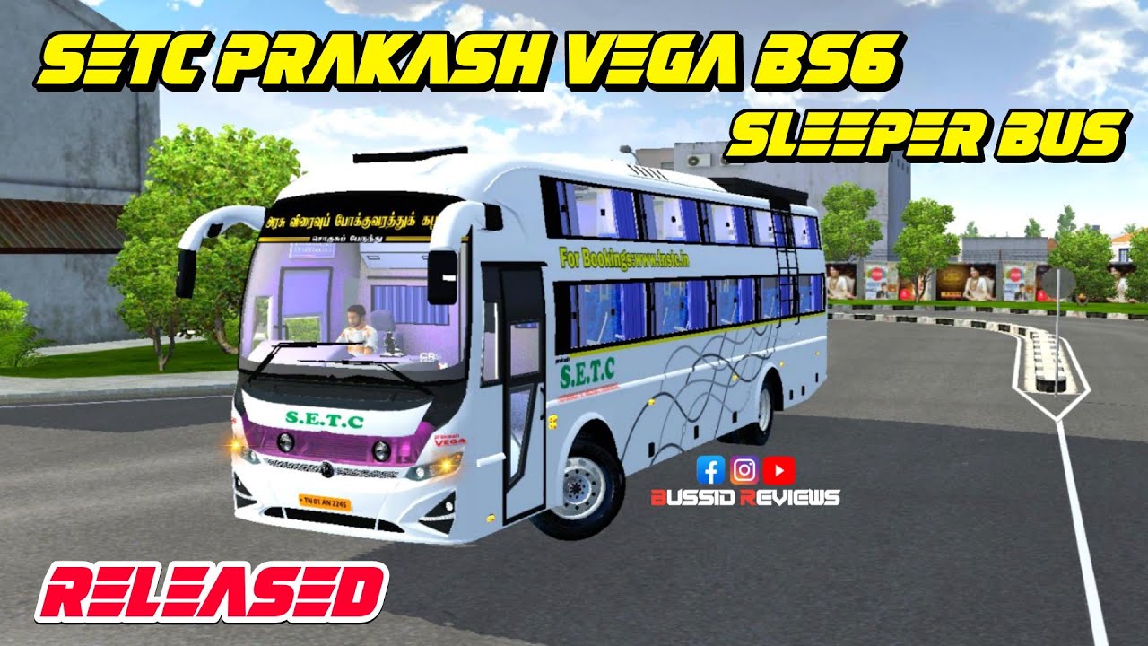 NEW SETC PRAKASH VEGA BS6 SLEEPER BUS MOD RELEASED|BUSSID REVIEWS ...