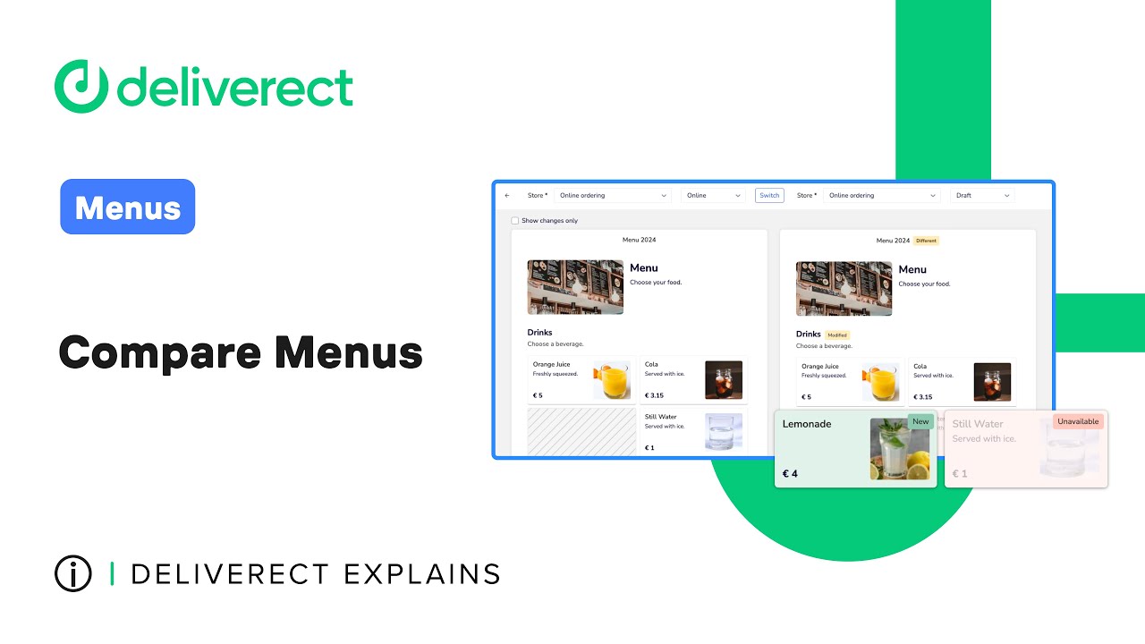 Menus | Compare Menus | Deliverect Explains - YouTube