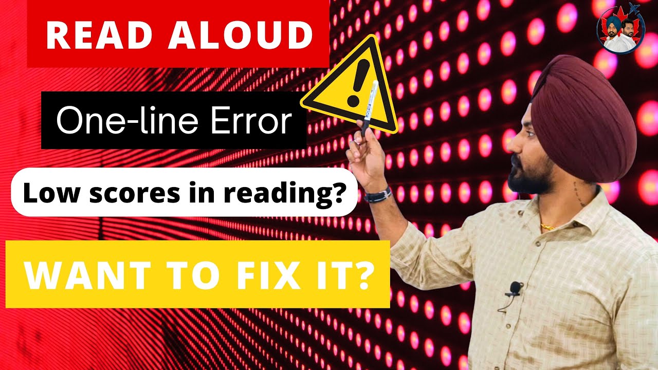 PTE READ ALOUD || ONE LINE STRATEGY || LOW SCORES IN READING ...