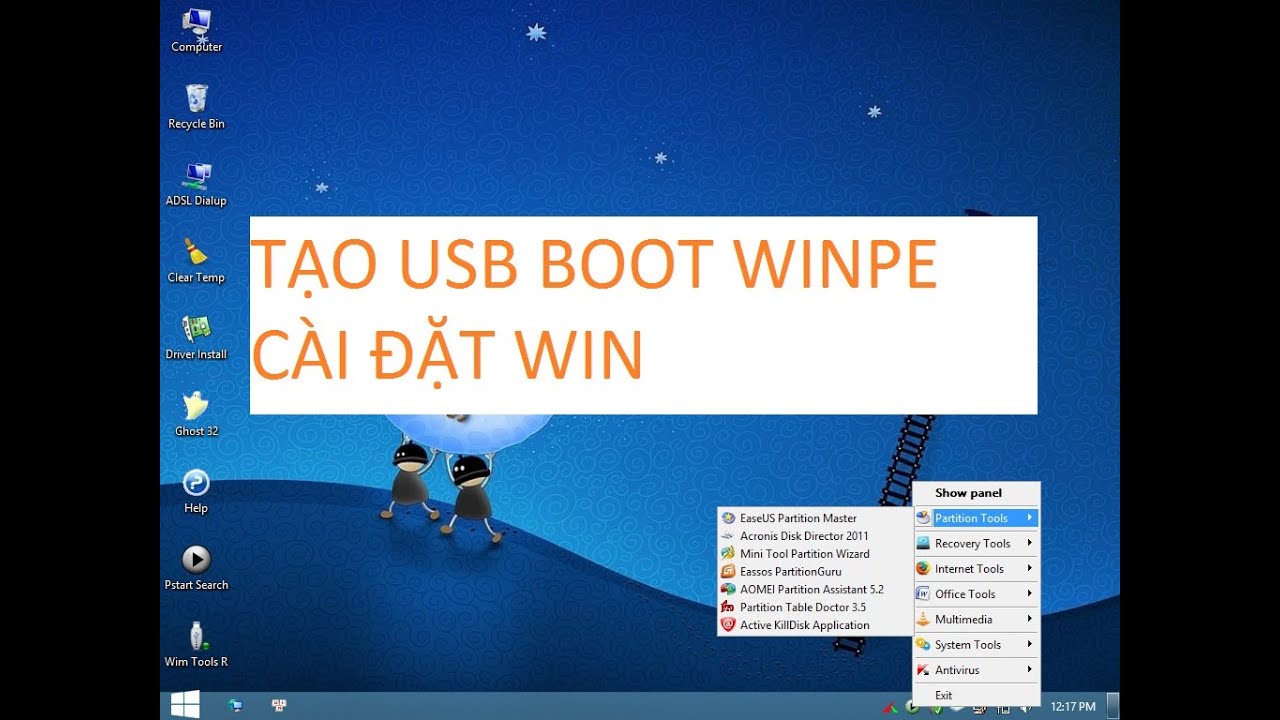 Tạo usb boot cài đặt Win hoặc WinPE - YouTube