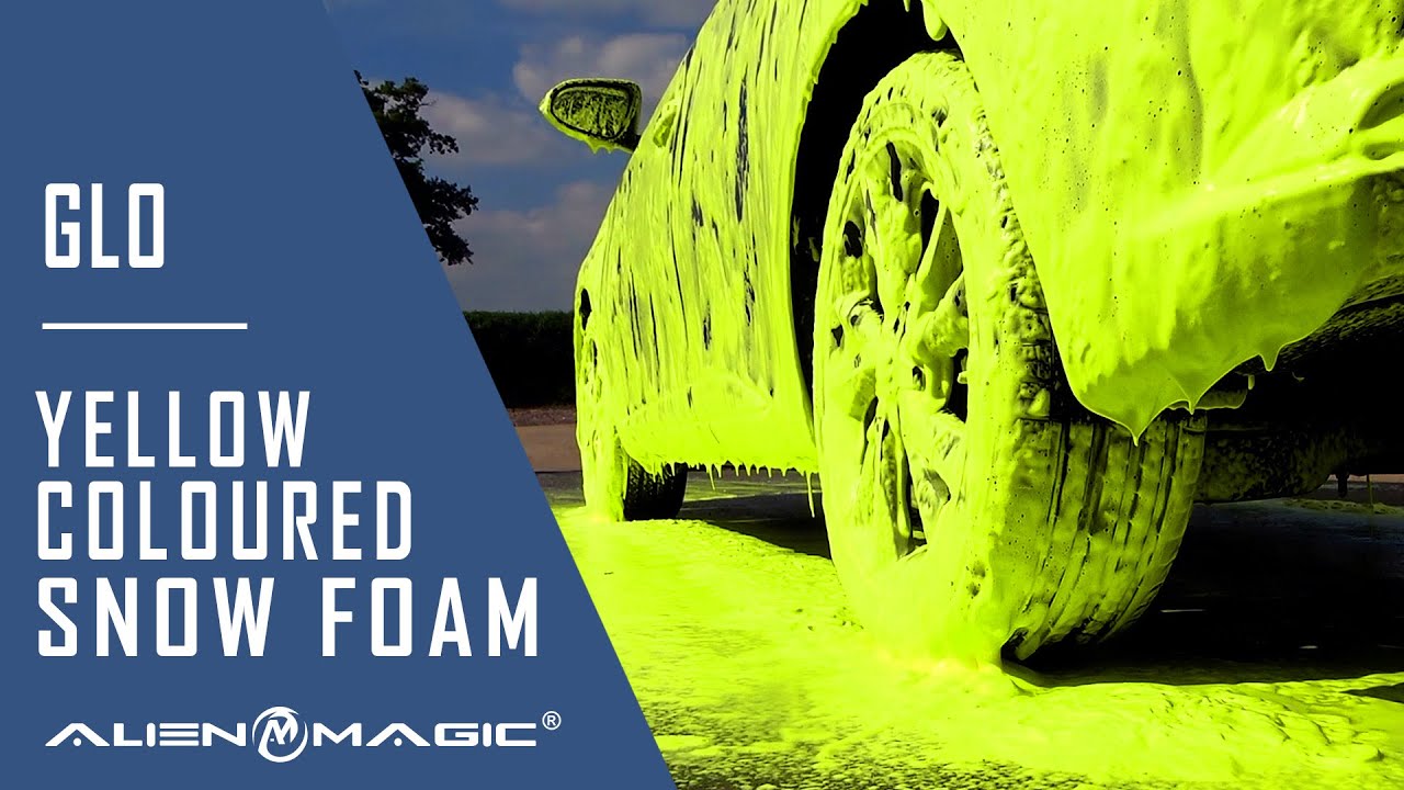 Alien Magic Car Detailing | GLO Yellow Snow Foam Pre Wash - YouTube