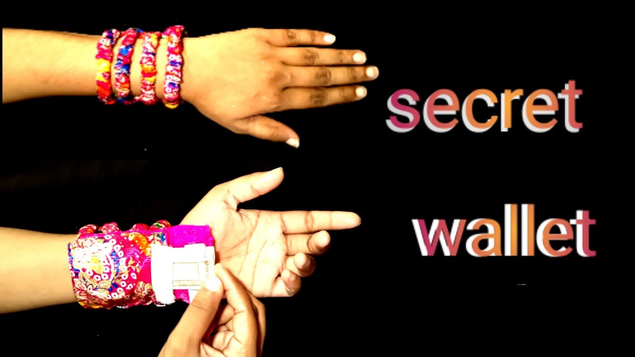 Secret wallet| wrist wallet | designer secret wallet | DIY WALLET - YouTube