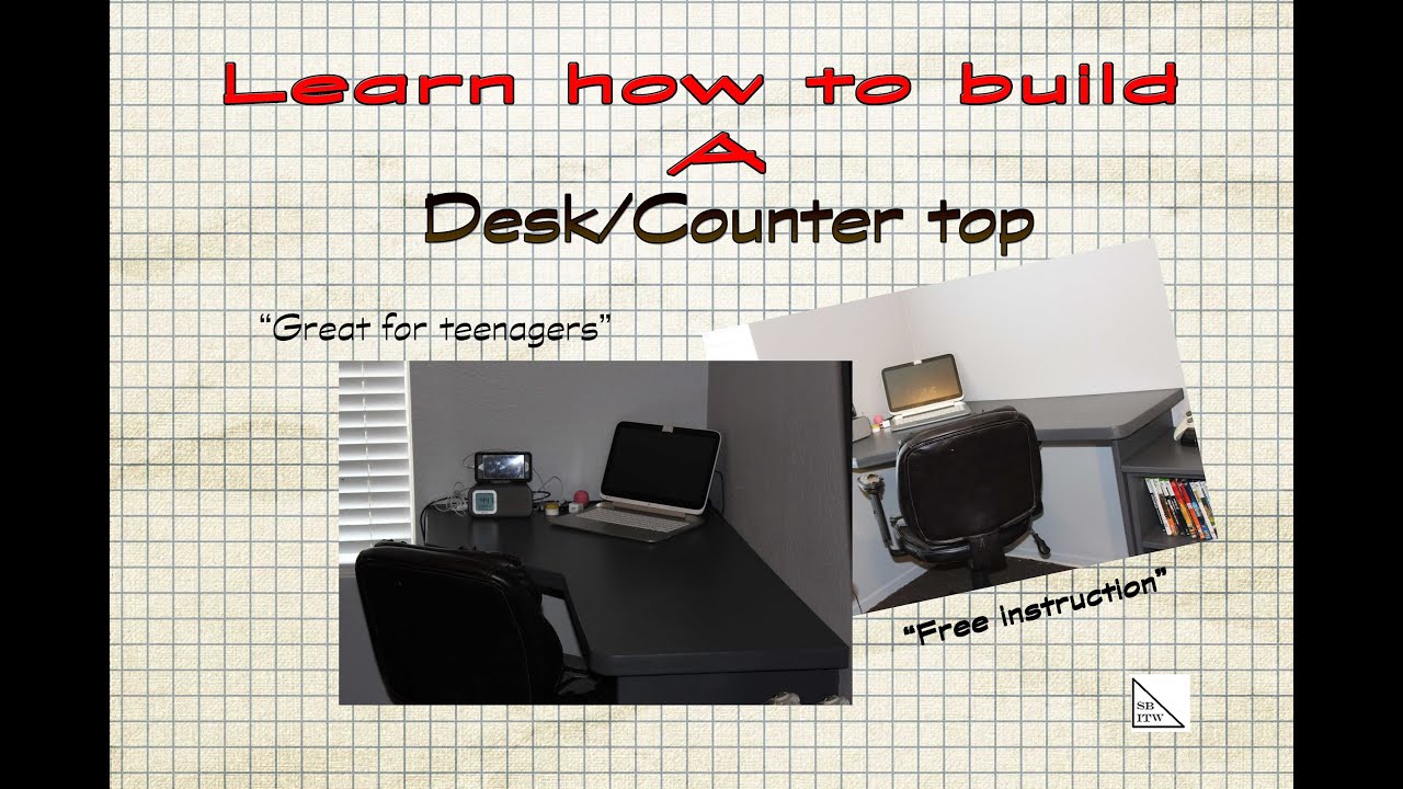 Learn how to build a desk/counter top - YouTube