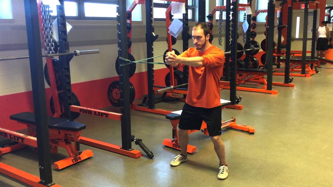 Standing belly press w/ exhale - YouTube