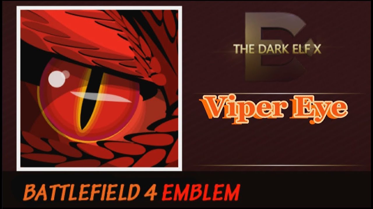 Battlefield 4 Emblem - Viper Eye ( Standard & Premium ) - YouTube
