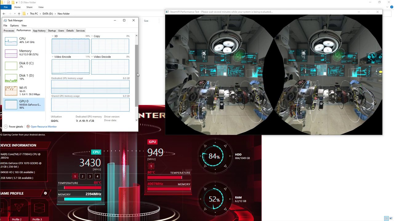 Asus GL702V (NVIDIA GTX 1070) - Steam VR Performance test - YouTube