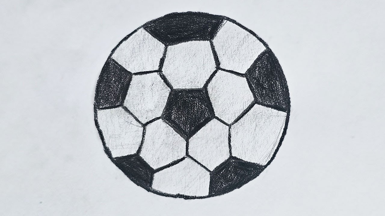 Quick & Easy Way Draw Football | How to Draw Ball Step by Step - YouTube