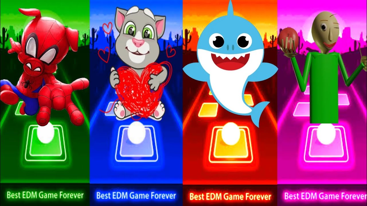 Spider-Ham🆚My_Talking_Tom🆚 baby shark🆚 Baldi_s_Basics💜Who is best ...