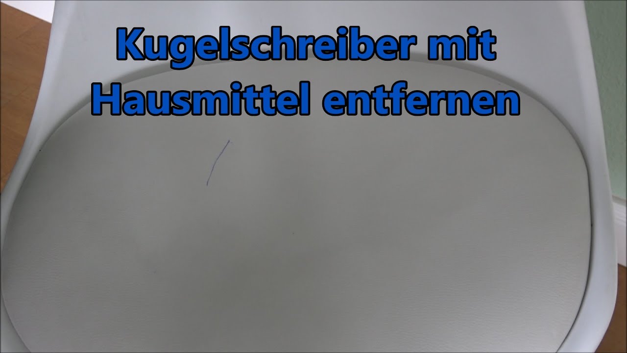 Kugelschreiber Kunstleder Entfernen