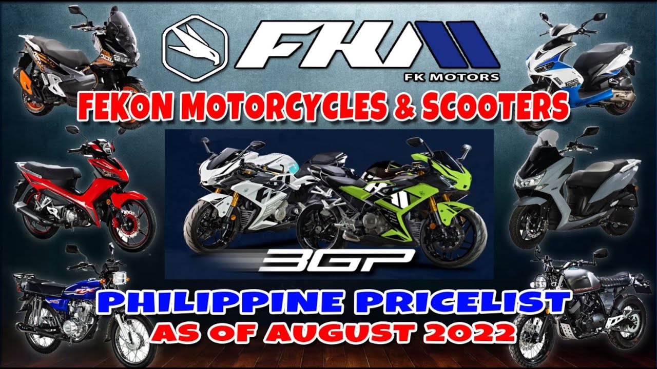 FEKON Motorcycle - Philippine Pricelist as of AUGUST 2022 - YouTube