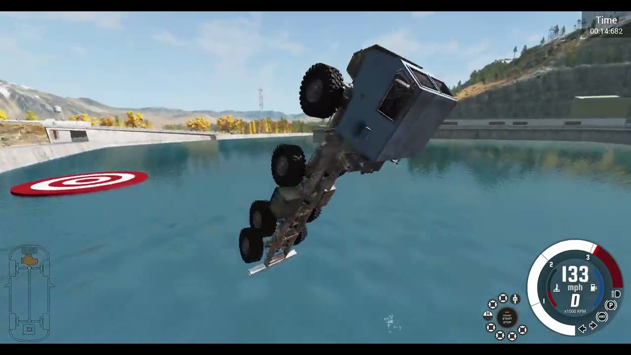 INSANE DAM JUMP COMPETITION! (Beamng.Drive) - YouTube