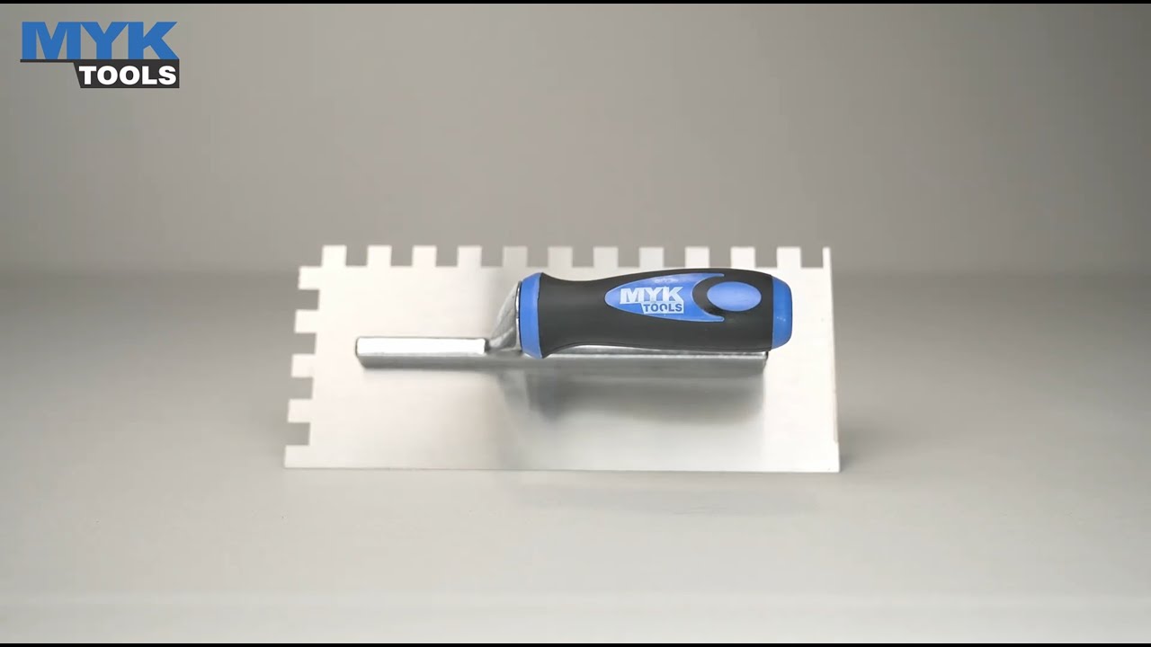 MYK TOOLS OPEN HANDLE NOTCH TROWEL - YouTube