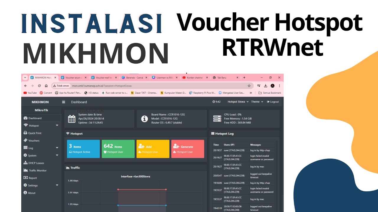 Instalasi Mikhmon sebagai manage Voucher Hotspot Mikrotik - YouTube