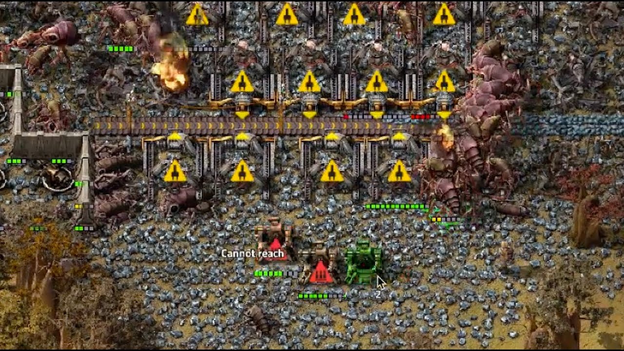 Factorio marathon deathworld: bots "speedrun" - YouTube