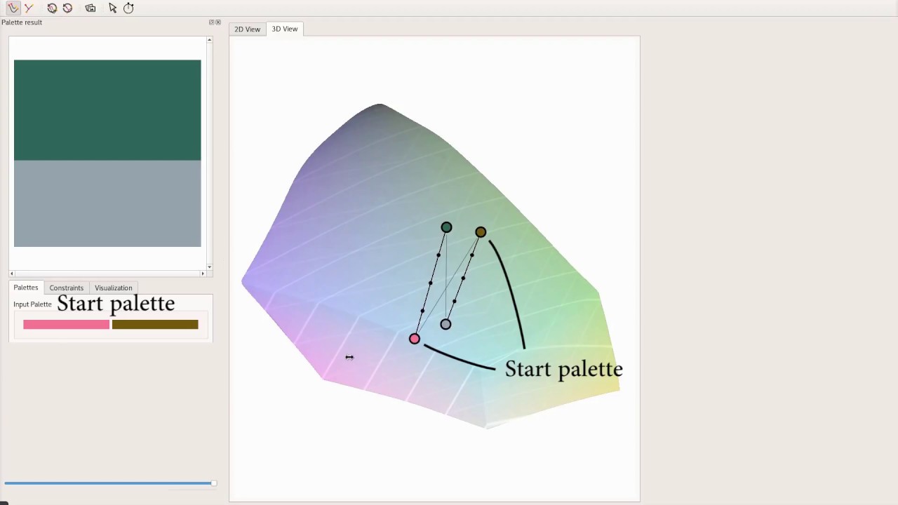 Constrained Palette-Space Exploration - Interpolation exemple - YouTube
